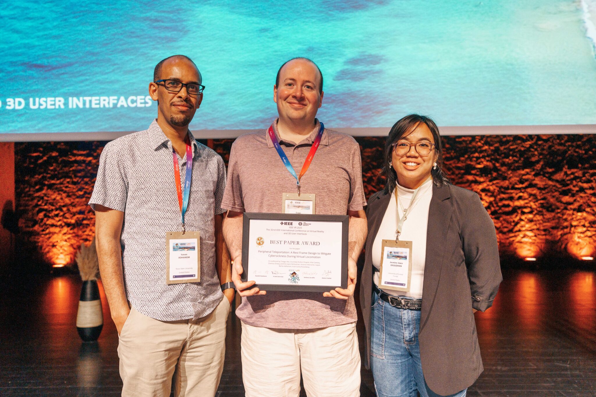 Jasmine Joyce DeGuzman Awarded Best Paper at IEEE VR 2025 | SREAL